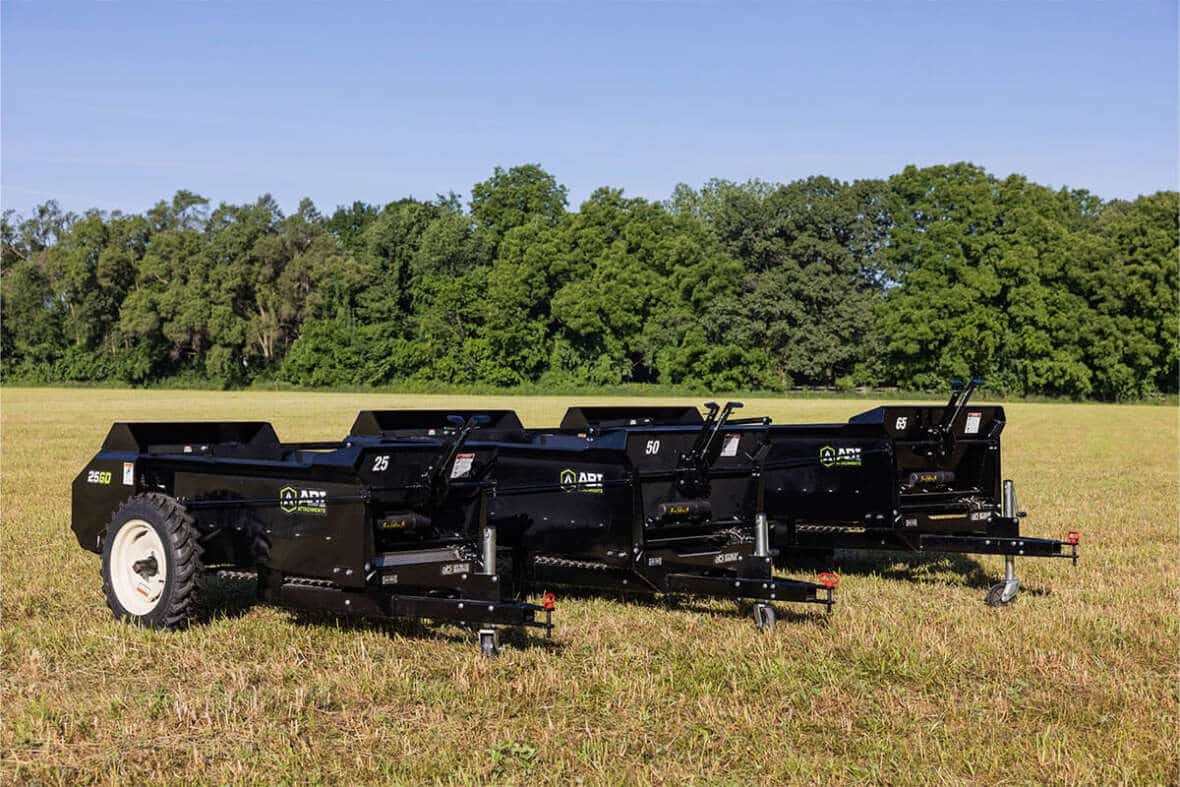 25ft³ Ground Driven Mini Manure Spreader for Lawn Tractors - ABI ...