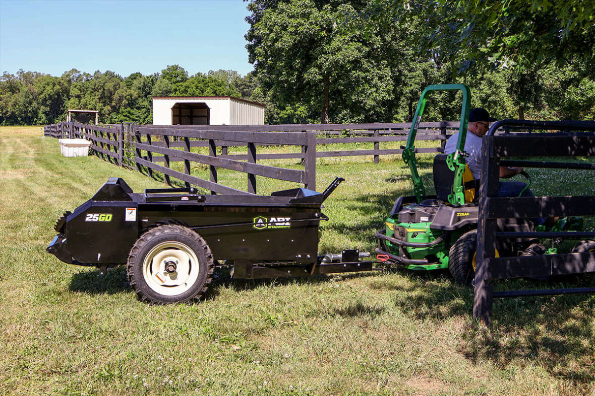 25ft³ Ground Driven Mini Manure Spreader for Lawn Tractors - ABI ...