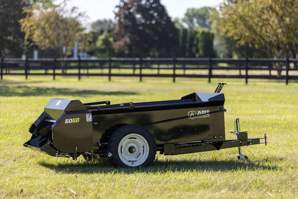 50ft³ Ground Driven Small Manure Spreader for ATV and UTV - ABI Attachments