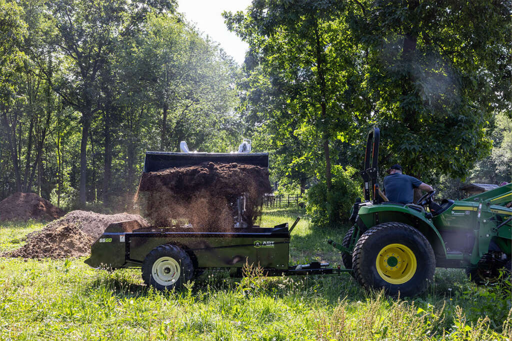65ft³ Ground Driven Compact Manure Spreader for Sale - ABI Attachments