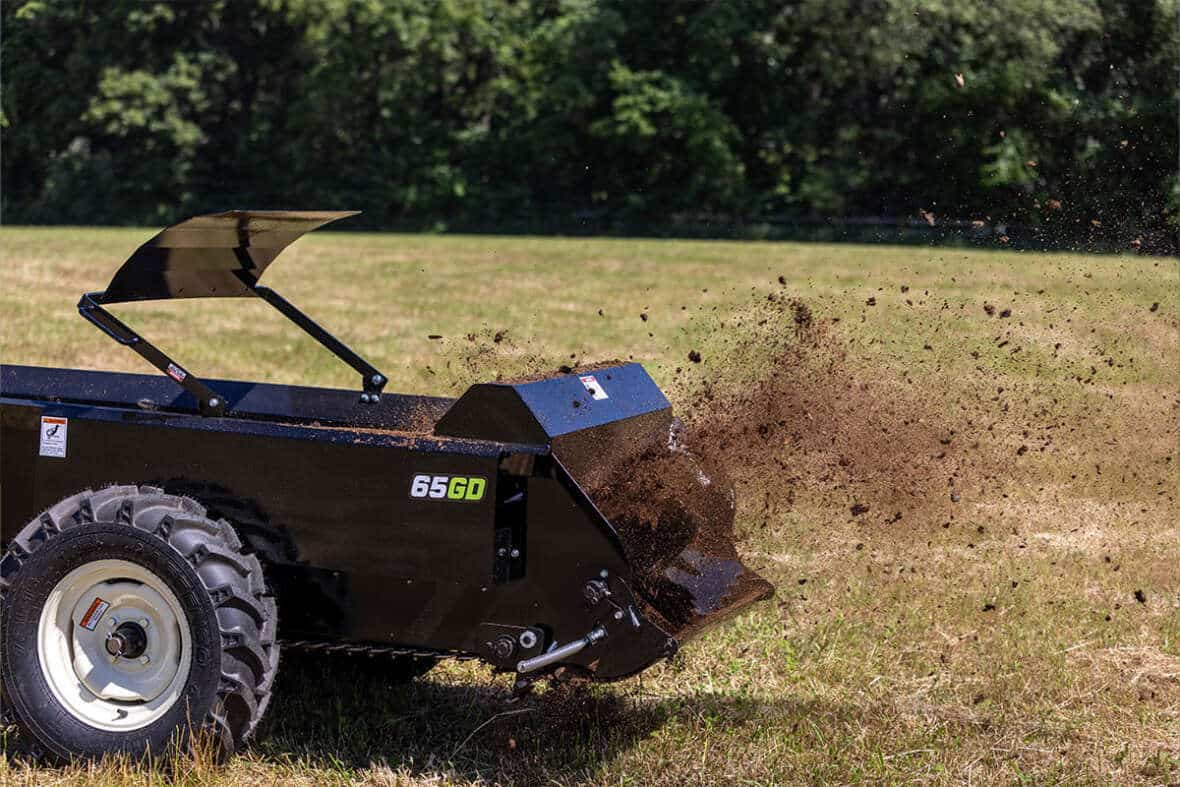 65ft³ Ground Driven Compact Manure Spreader for Sale - ABI Attachments